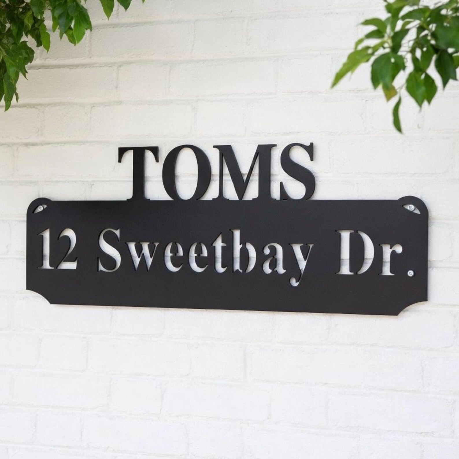 Family Name Address Sign, Metal Address Plaque for House, Last Name ...