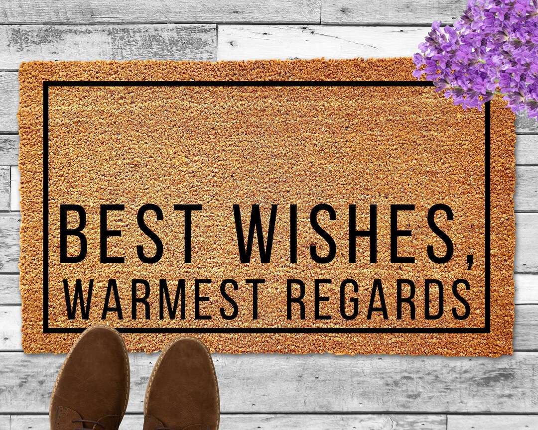 Best Wishes Warmest Regards, Funny Doormat, Sarcastic Welcome Mat ...