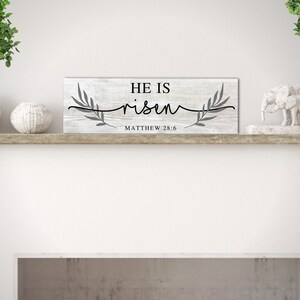 He is Risen Sign, Easter Home Decor Sign, Easter Wall Decor, Easter ...