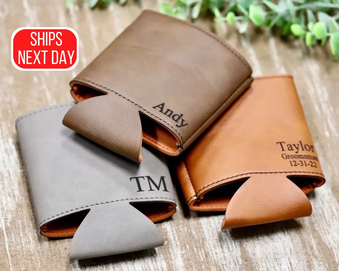 Engraved Beverage Cooler, Personalized Drink Sleeve, Cold Can Cover ...