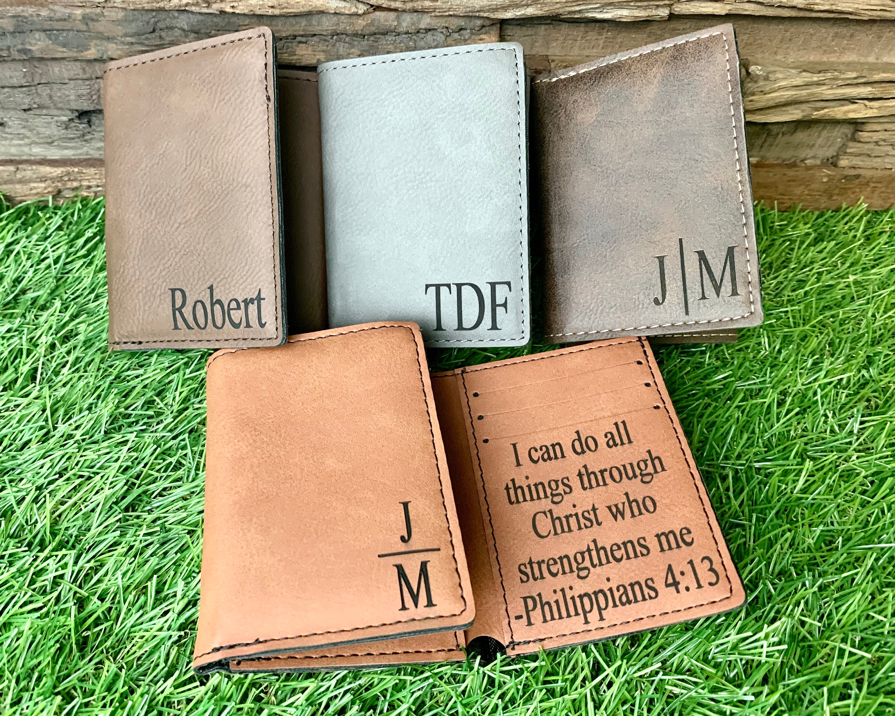 Personalized Wallet for Men Leather Wallet Customized Mens | Etsy