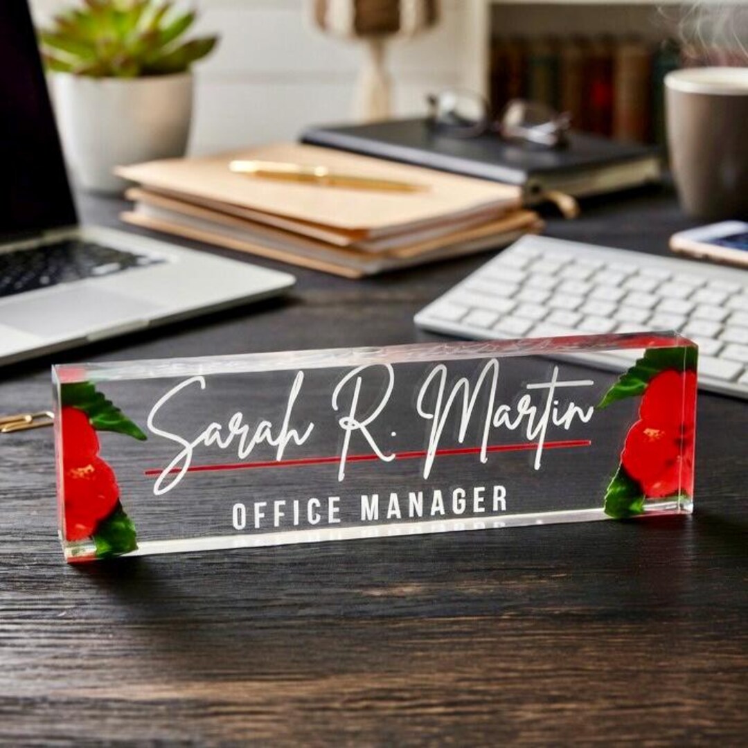 Personalized Desk Name Plate, Custom Desk Plaque, Name Plate for Desk ...
