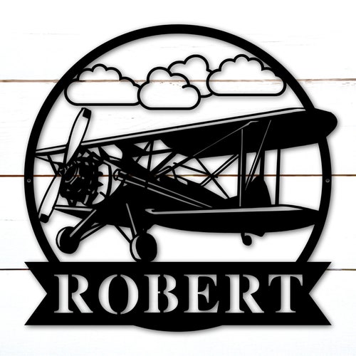 Custom Metal Hangar Sign Personalized Aviation Decor - Etsy