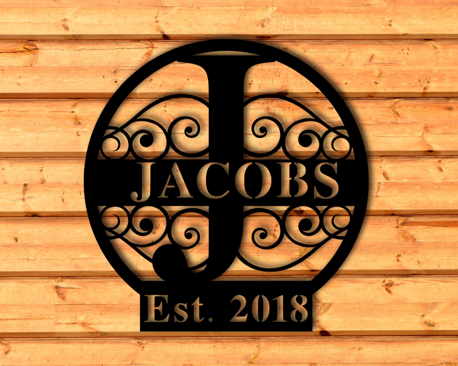 Personalized Metal Monogram Sign, Personalized Metal Sign, Personalized ...