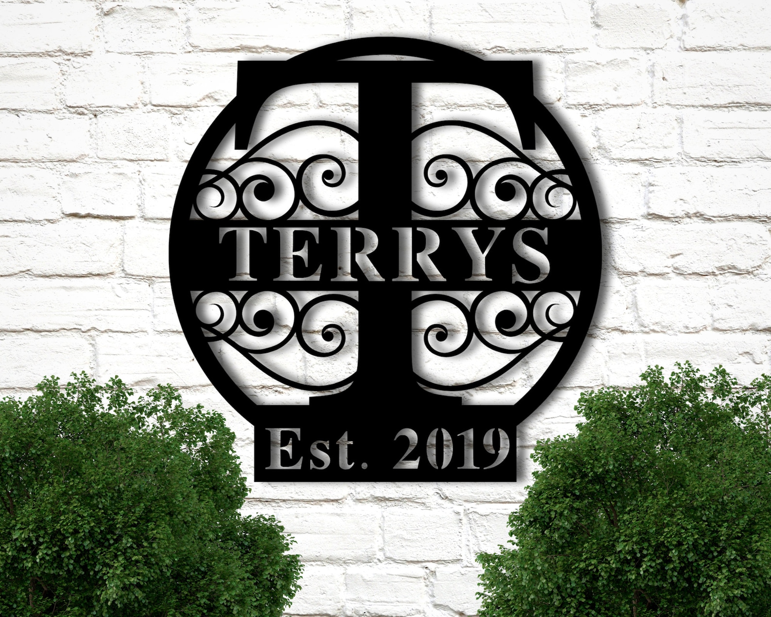 Personalized Metal Monogram Sign, Personalized Metal Sign, Personalized ...