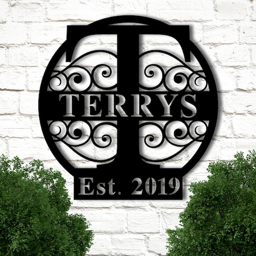 Last Name Metal Signs Personalized Metal Sign Custom Last Name - Etsy