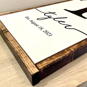Personalized Printed Family Name Wood Sign, Established Date Sign, Last ...