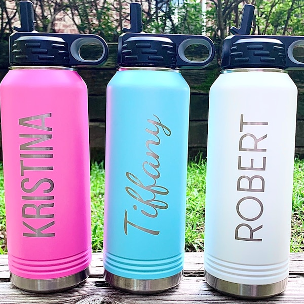Personalized Stainless Steel Water Bottle - Etsy