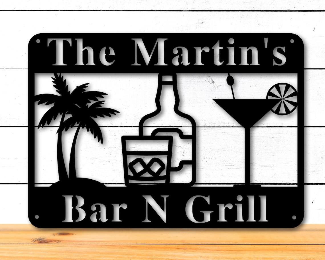 Personalized Metal Bar Sign Custom Metal Sign Outdoor Man - Etsy