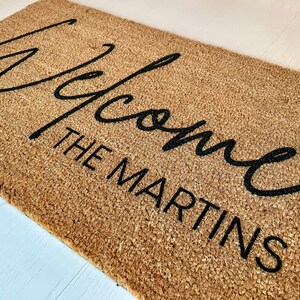 Custom Welcome Mat-personalized Welcome Mat-front Porch Mat-welcome Mat ...