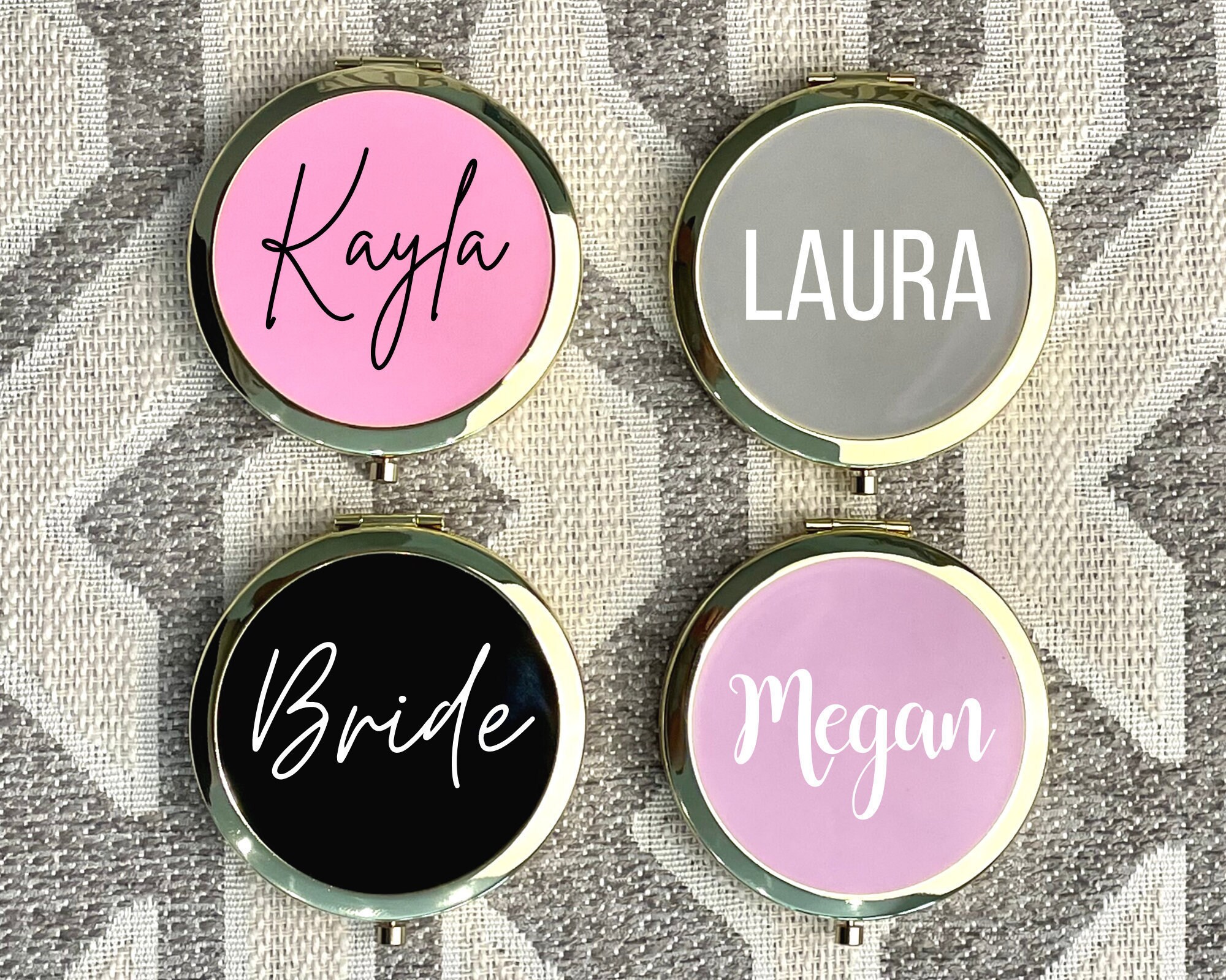 Personalized Compact Mirror, Mirror Compact, Pocket Mirror, Name Pocket ...