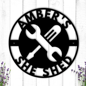 Personalized Shed Sign Metal, Tool Shed Sign, Garage Decor, Sign for ...