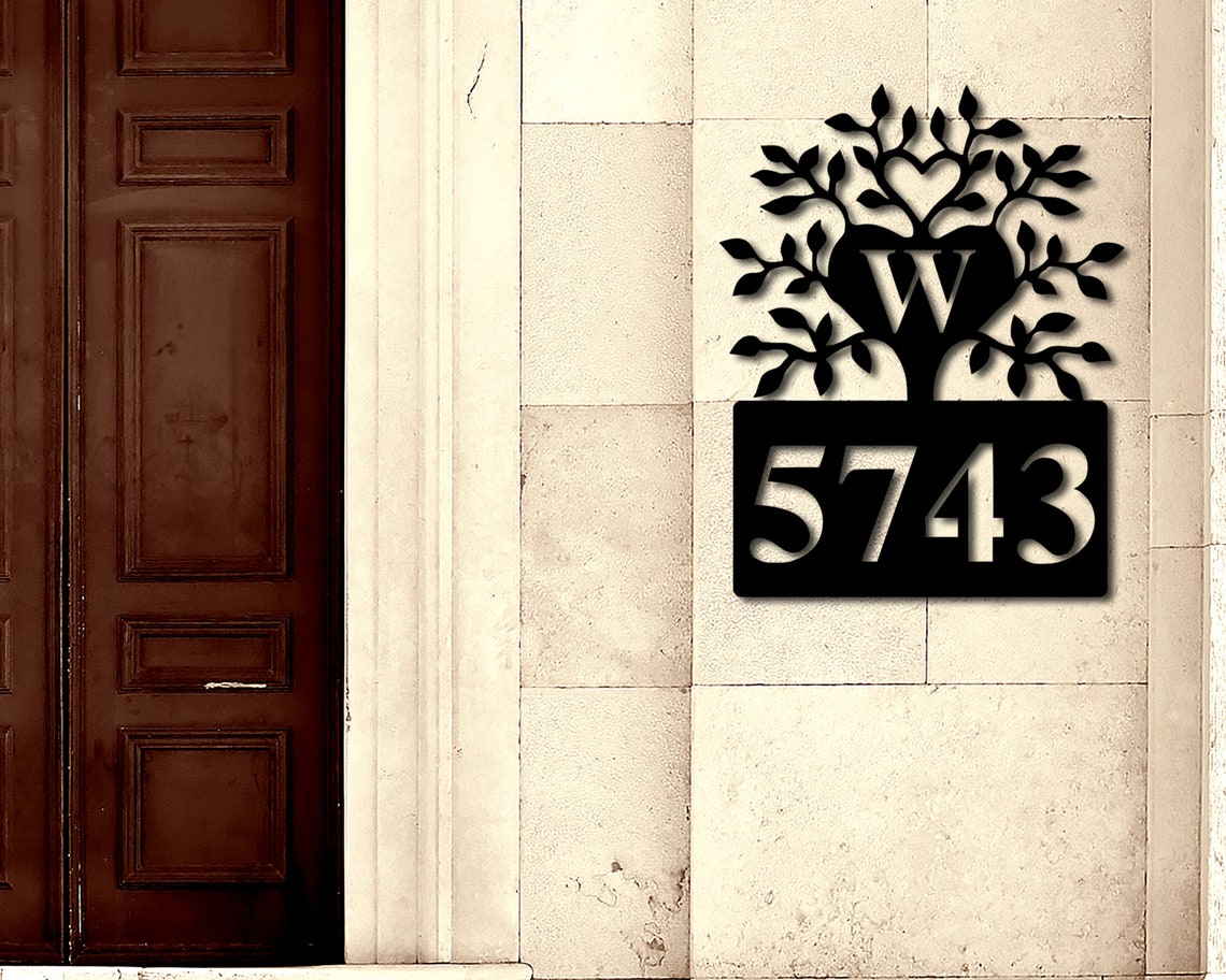 Personalized Metal Address Sign Metal Address Plaque Metal | Etsy