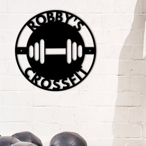 Gym Sign, Personalized Home Gym Sign, Custom Metal Gym Sign, Home Gym ...
