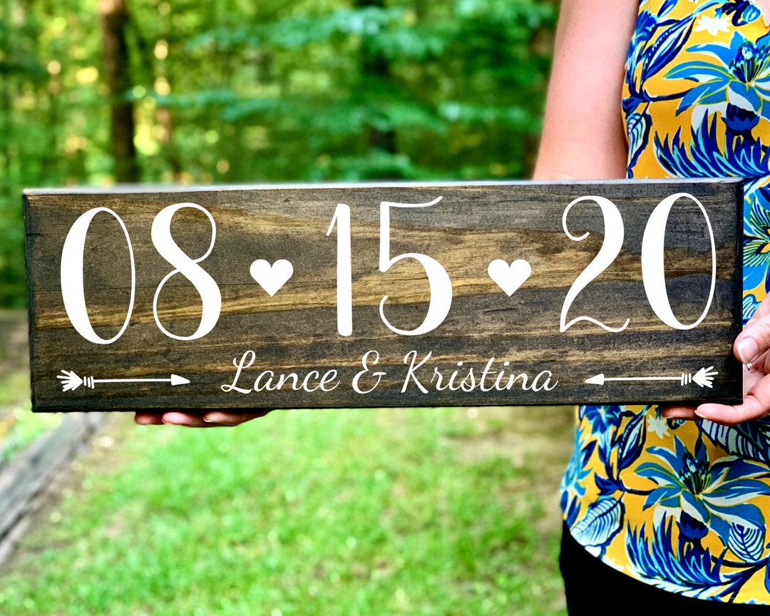 Engagement Photo Save The Date Sign Wedding Date Sign Elopement Sign