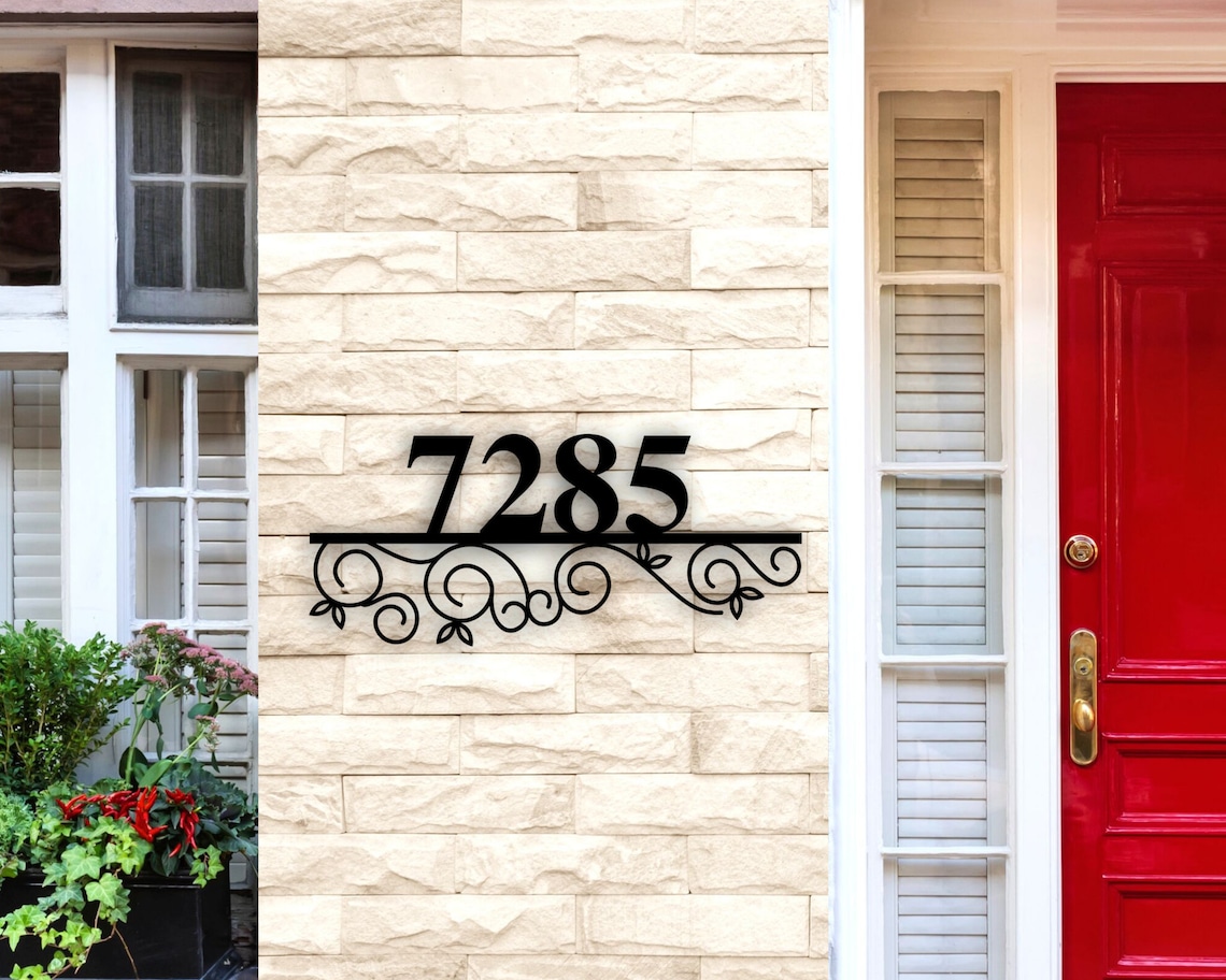 Metal Address Plaque for House Address Number Metal Address - Etsy