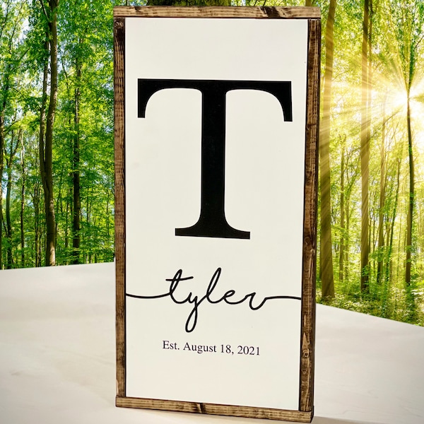 Last Name Framed - Etsy