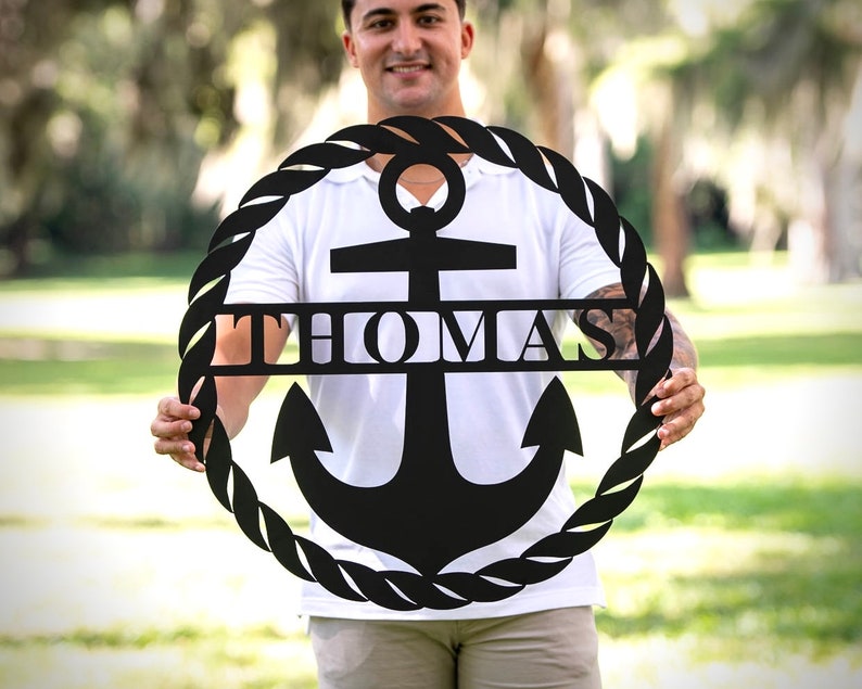 Personalized Metal Anchor Sign Beach House Sign Personalized - Etsy