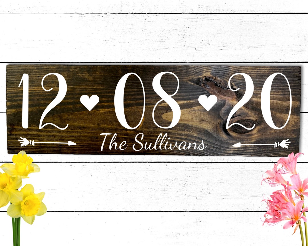 Save the Date Sign, Wedding Announcement Sign, Engagement Photo Prop ...