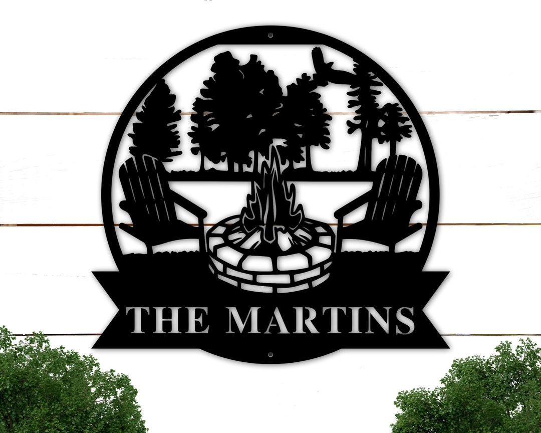 Campfire Sign, Metal Camping Sign, Fire Pit Sign, Camping Personalized ...