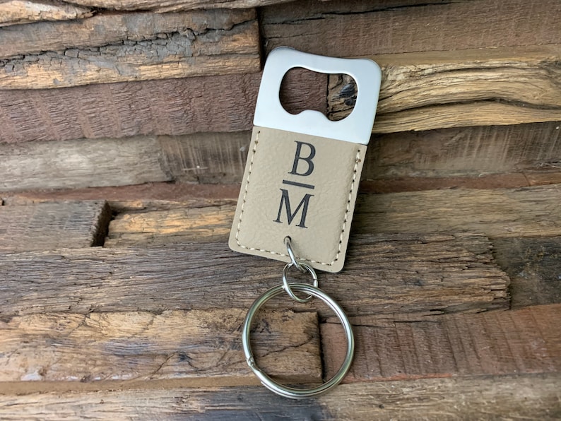 Personalized Leather Keychain for Men, Custom Leather Keychain ...