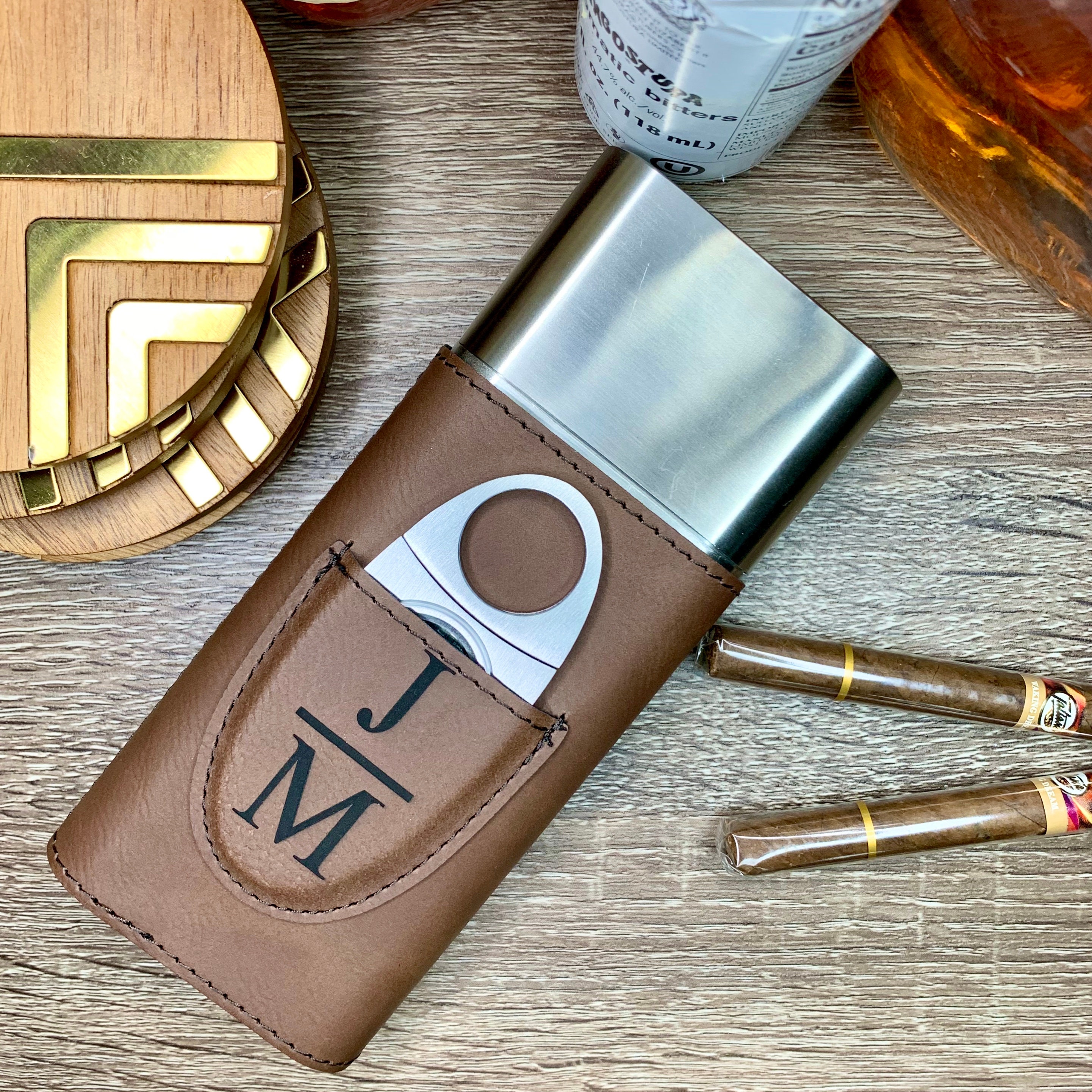 Personalized Cigar Case, Groomsmen Gift, Groomsmen Cigar Holder ...