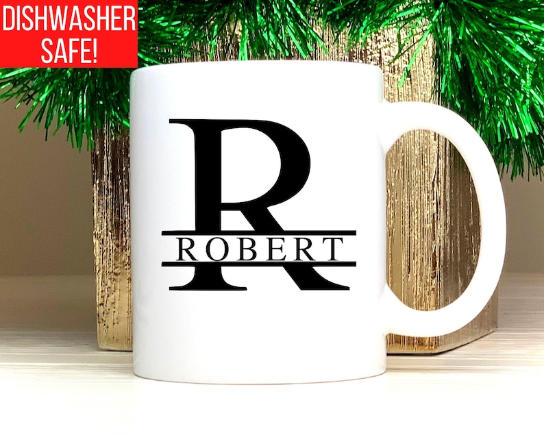 Personalized Coffee Mug for Men, Personalized Monogram Mug,mens Coffee ...