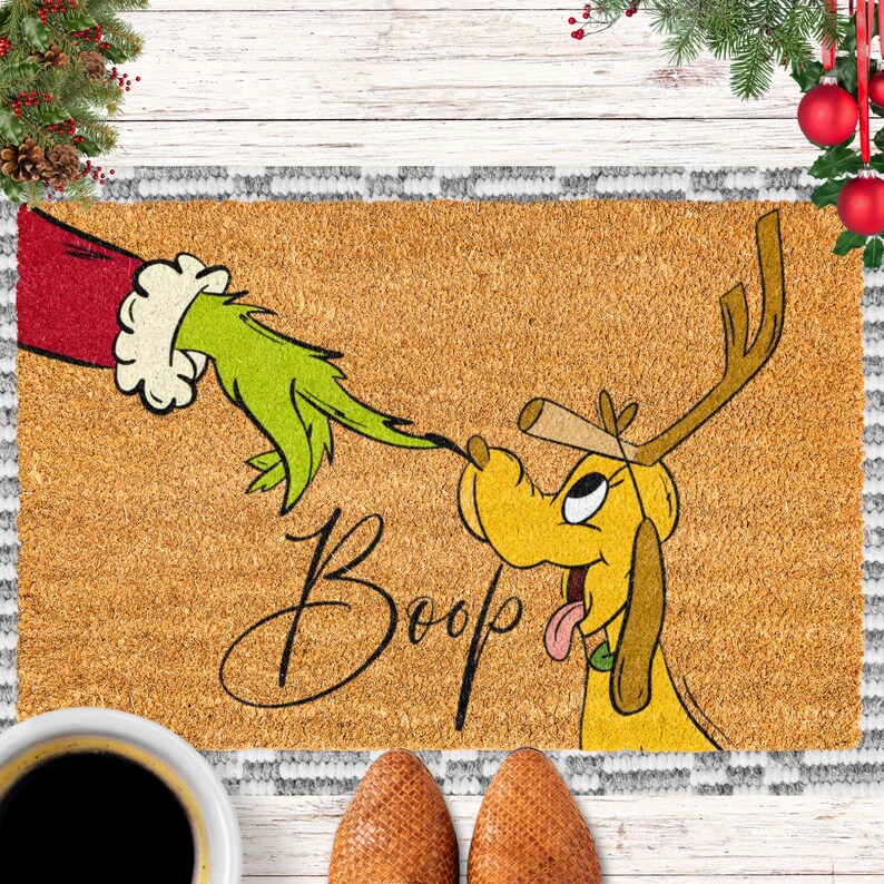 Grinch and Max Boop Doormat, Grinch Doormat, Grinch Decor, Christmas ...