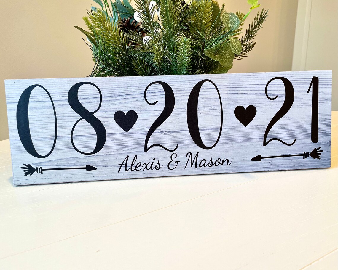 Wedding Date Sign Wedding Signs Wedding Wooden Sign Wood - Etsy