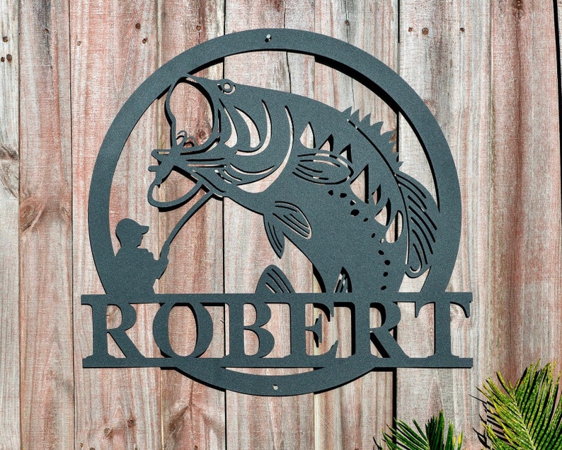 Fishing Gifts for Men Metal Fish Sign Custom Fishing Metal - Etsy