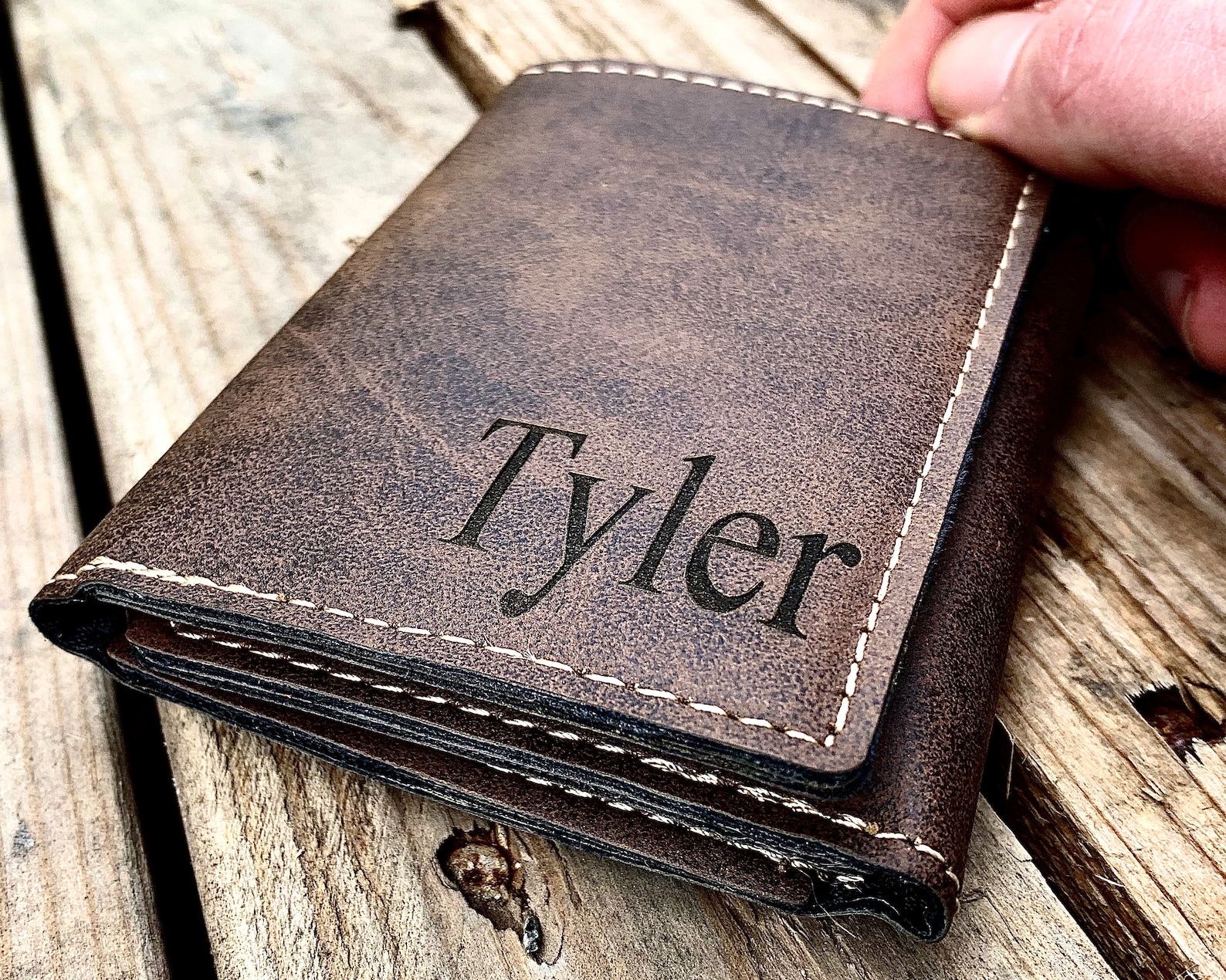 Personalized Mens Wallet Trifold Mens Wallet Leather Wallet - Etsy