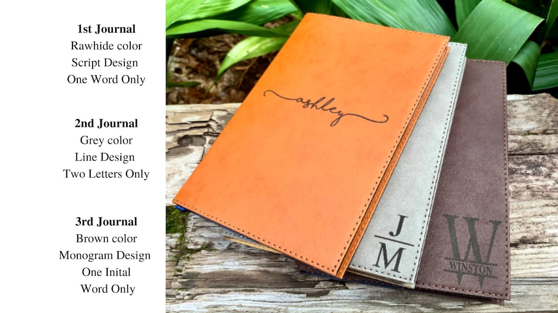 Personalized Leather Journal Personalized Notebook - Etsy
