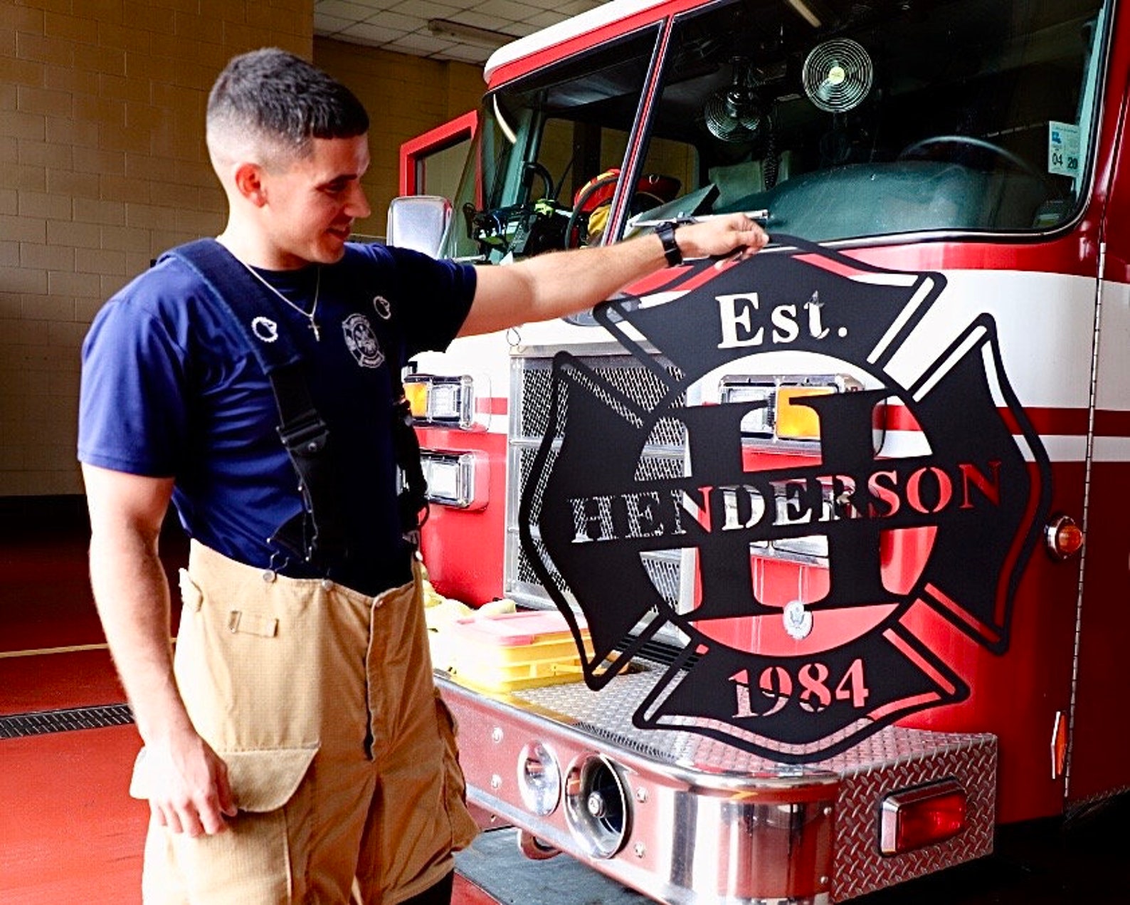 Personalized Firefighter Gift Metal Sign Personalize Gift - Etsy