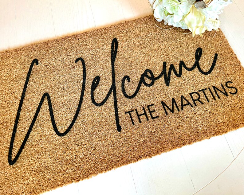 Custom Welcome Mat-personalized Welcome Mat-front Porch - Etsy
