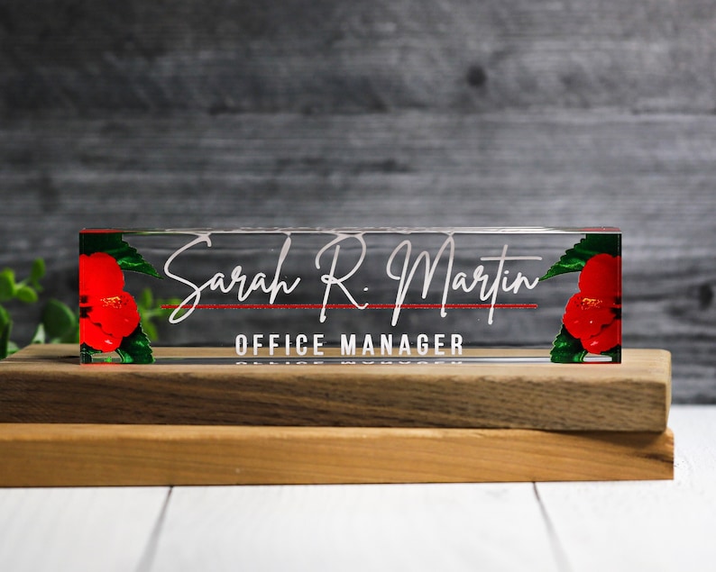 Personalized Desk Name Plate, Custom Desk Plaque, Name Plate for Desk ...