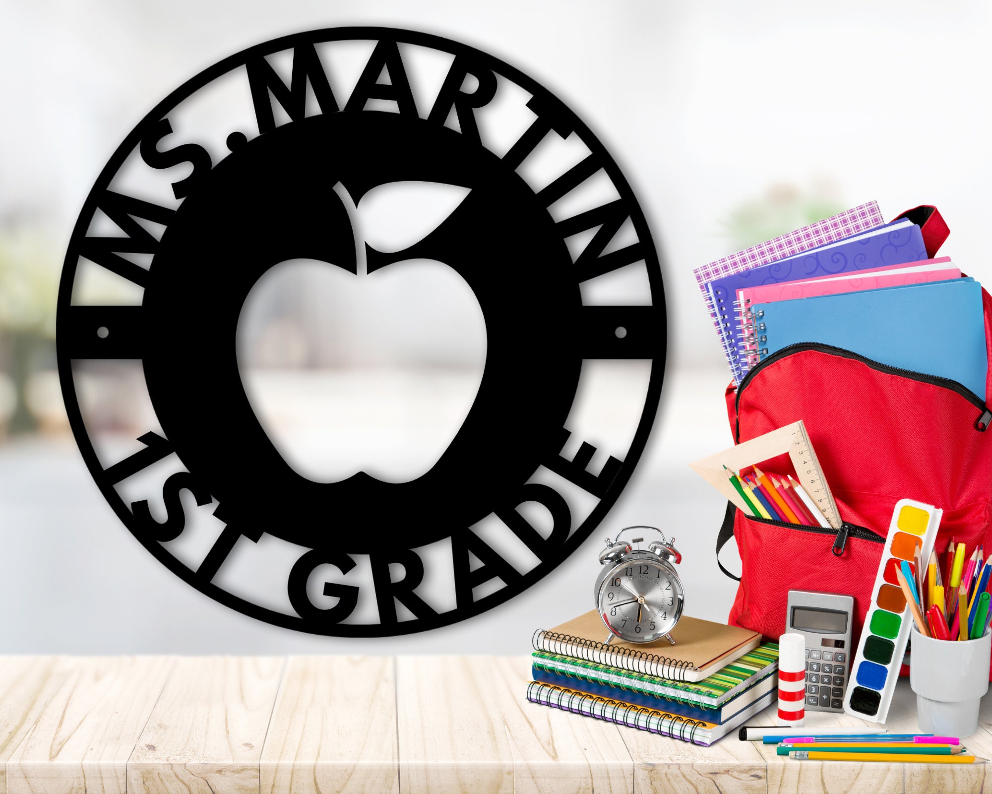 Teacher Door Sign Metal Classroom Sign Personalized Metal - Etsy