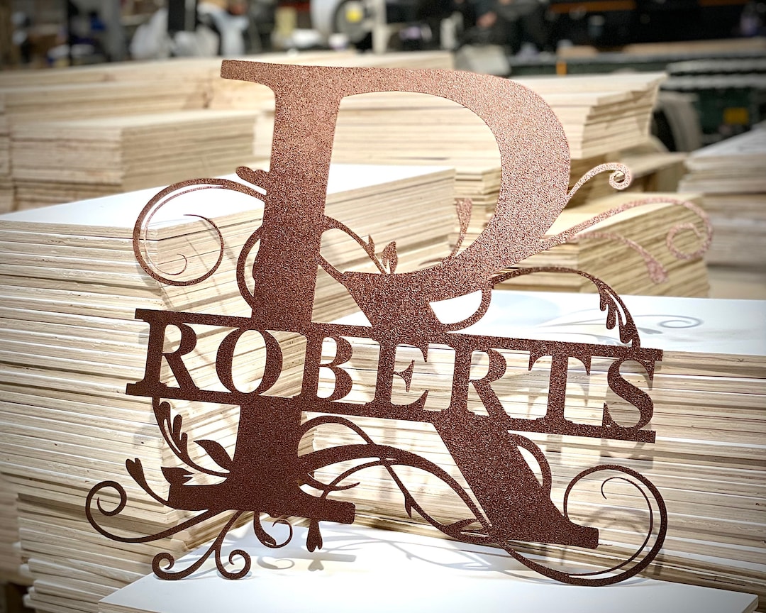 Personalized Metal Sign Custom Last Name Sign Family Name Sign Metal ...