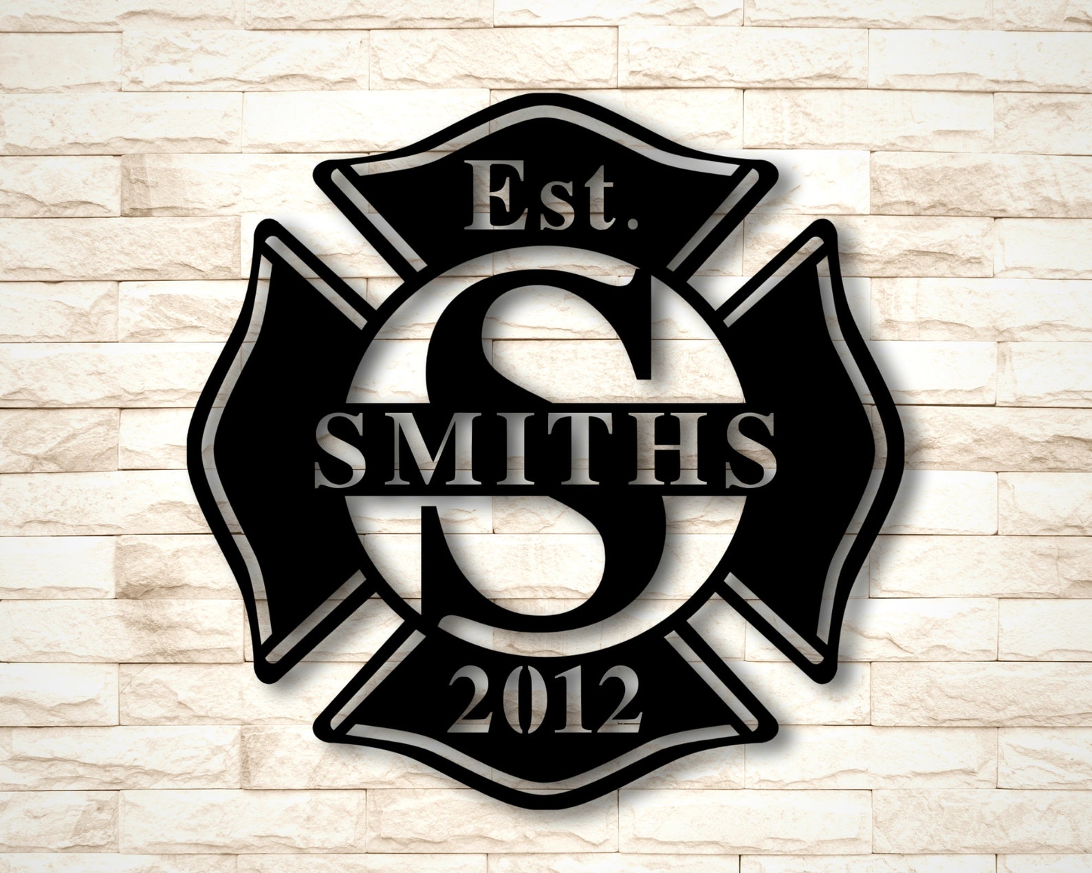 Personalized Metal Maltese Cross Sign Firefighter Gift - Etsy