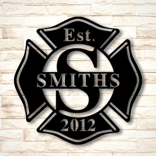 Personalized Metal Maltese Cross Sign Firefighter Gift - Etsy