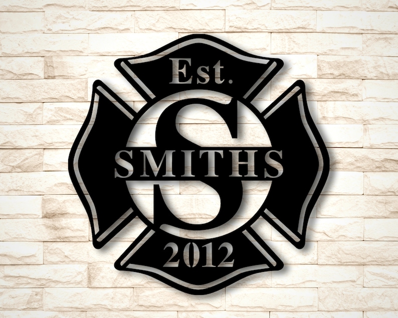 Personalized Metal Maltese Cross Sign Firefighter Gift - Etsy