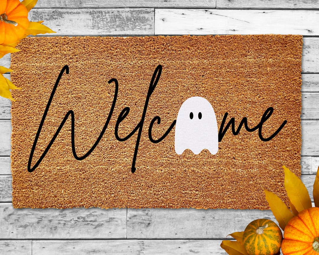 Halloween Doormat, Ghost Welcome Mat, Halloween Decor Outdoor, Boo ...