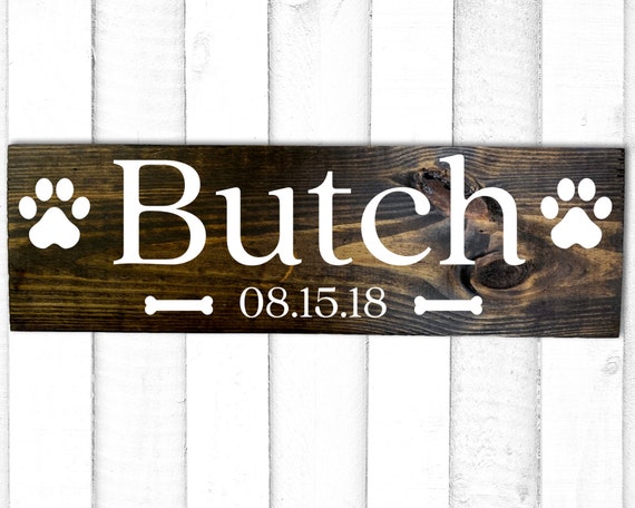 Dog Sign Pet Name Sign Dog Name Sign Dog Lover Sign | Etsy