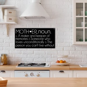 Metal Sign for Mom, Mother Definition Sign, Mother's Day Gift, Sign for ...