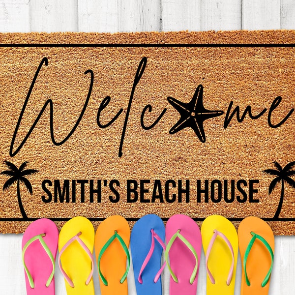 Custom Beach Welcome Mats - Etsy