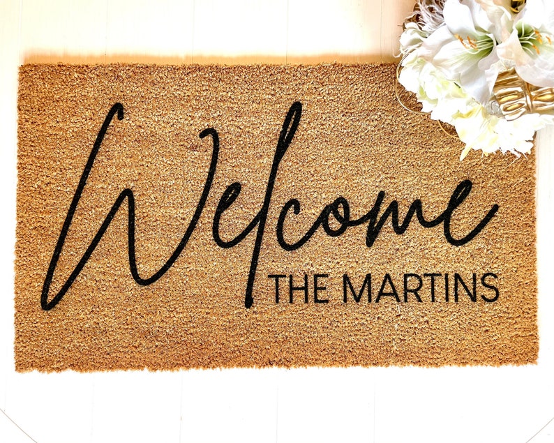 Custom Welcome Mat-personalized Welcome Mat-front Porch - Etsy