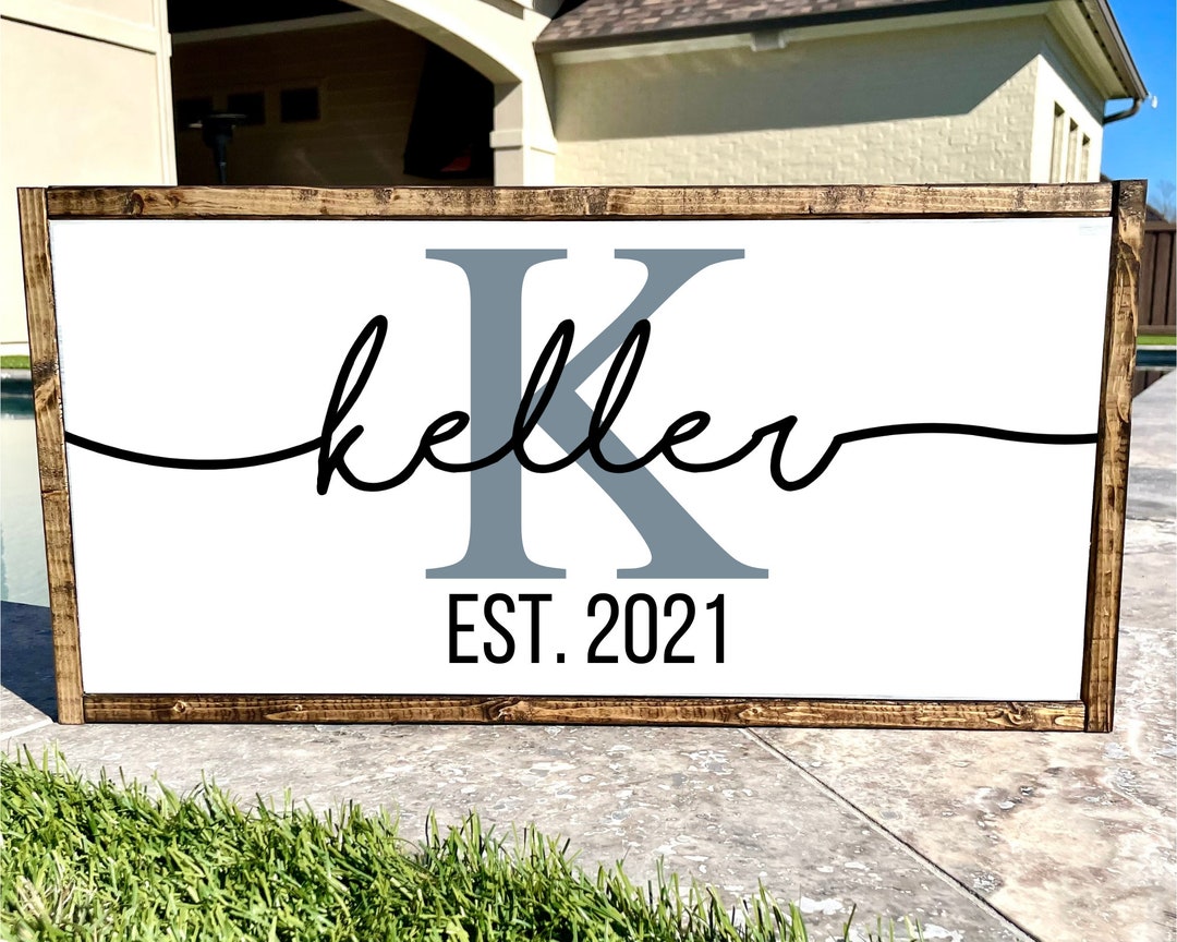 Personalized Family Name Sign Wood, Farmhouse Family Wall Sign,family ...
