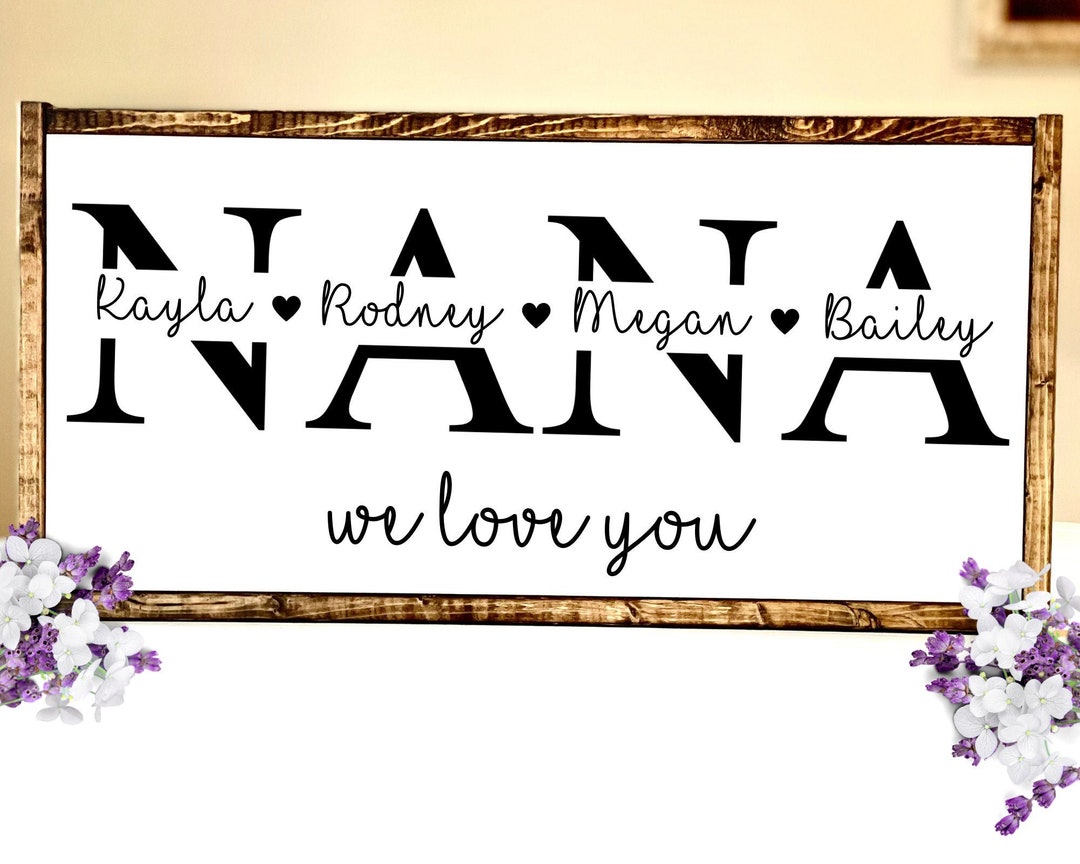 Nana Mothers Day Gift, Nana Sign, Gift for Nana, Rustic Sign for ...
