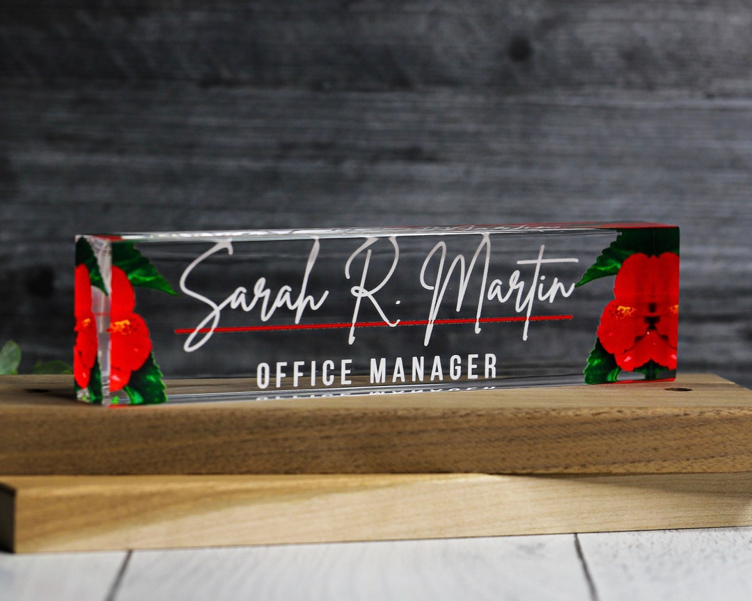 Personalized Desk Name Plate, Custom Desk Plaque, Name Plate for Desk ...
