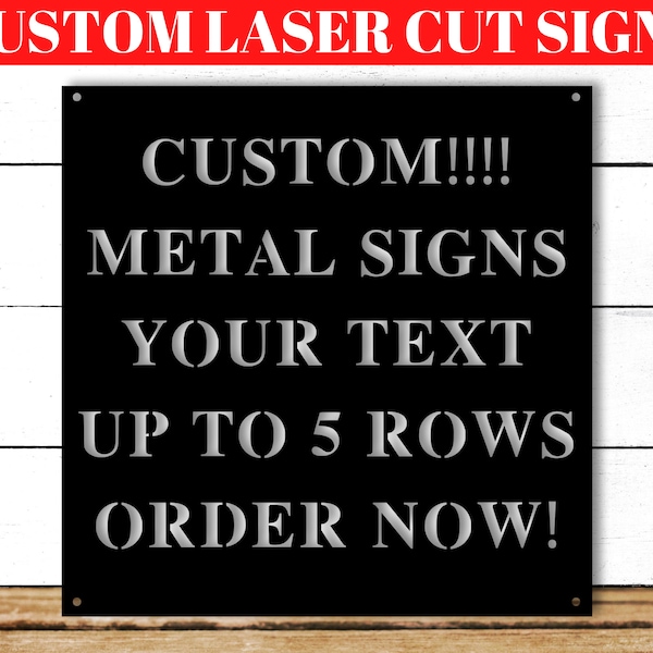 Custom Metal Sign - Etsy
