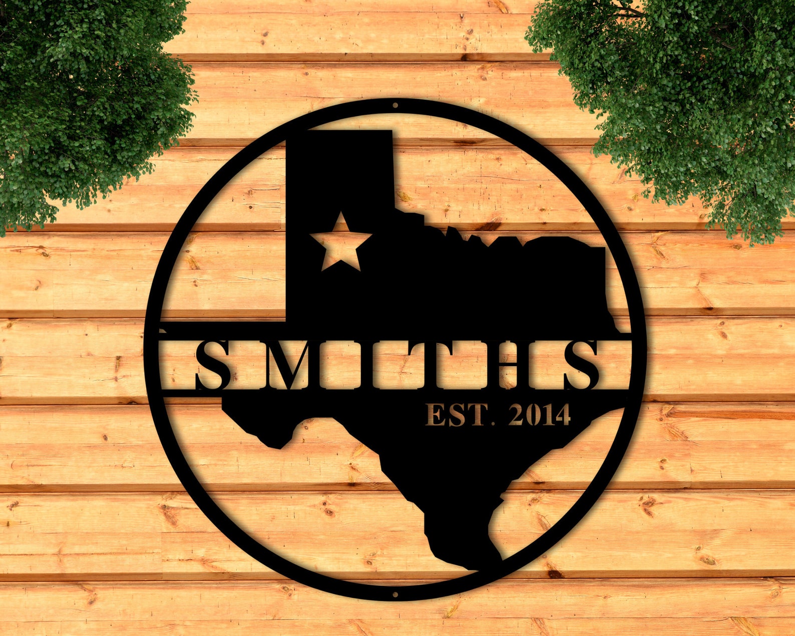 Family Name Sign Metal Texas Signs for Decor, Last Name Metal Sign ...